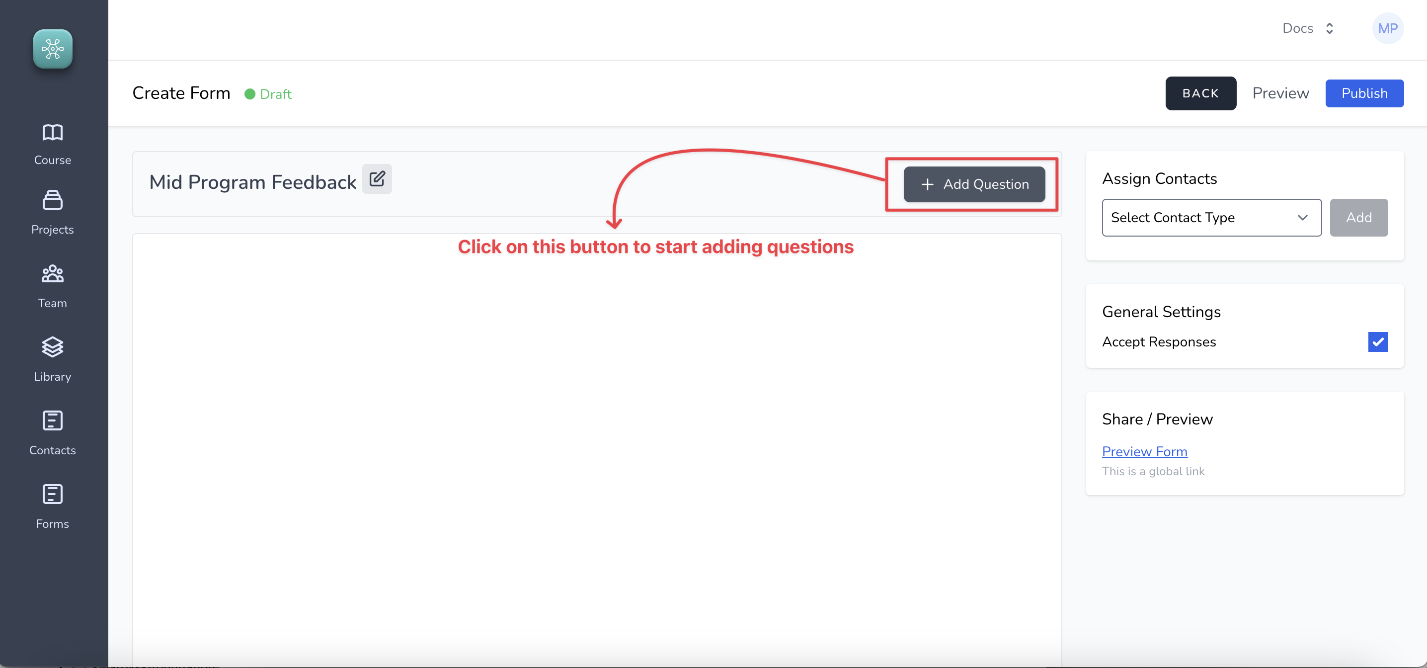Step 2: Create Forms · Sopact Sense User Manual · Madhukar Prabhakara